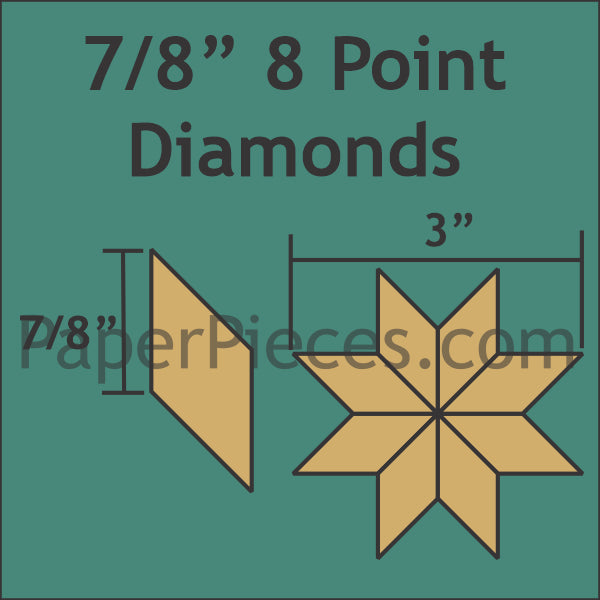 8-Point Diamond English Paper Pieces – Two Thimbles