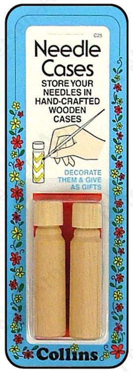 Wooden Needle Case – Two Thimbles