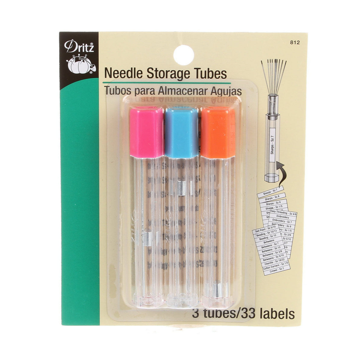 Needle Storage Tube set of 3 – Two Thimbles