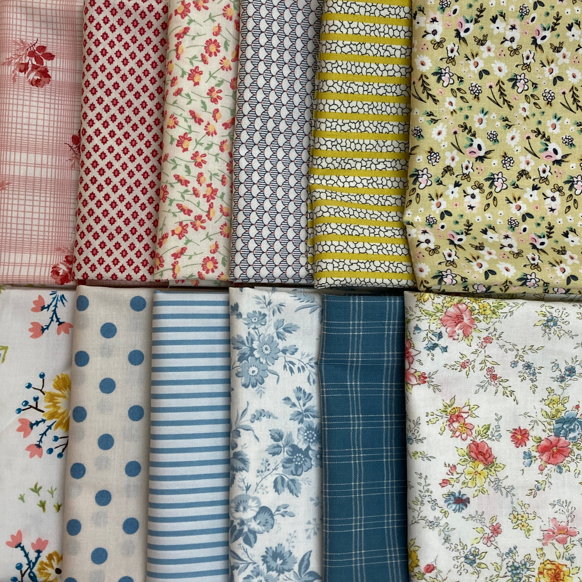 Spring Florals Stack of 12 Fat Quarters – Two Thimbles