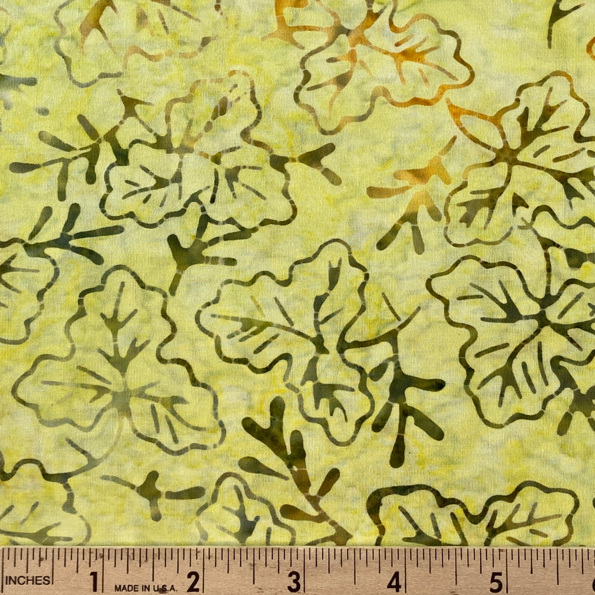 Tonga Leaflet Yellow Batik from Timeless Treasures – Two Thimbles