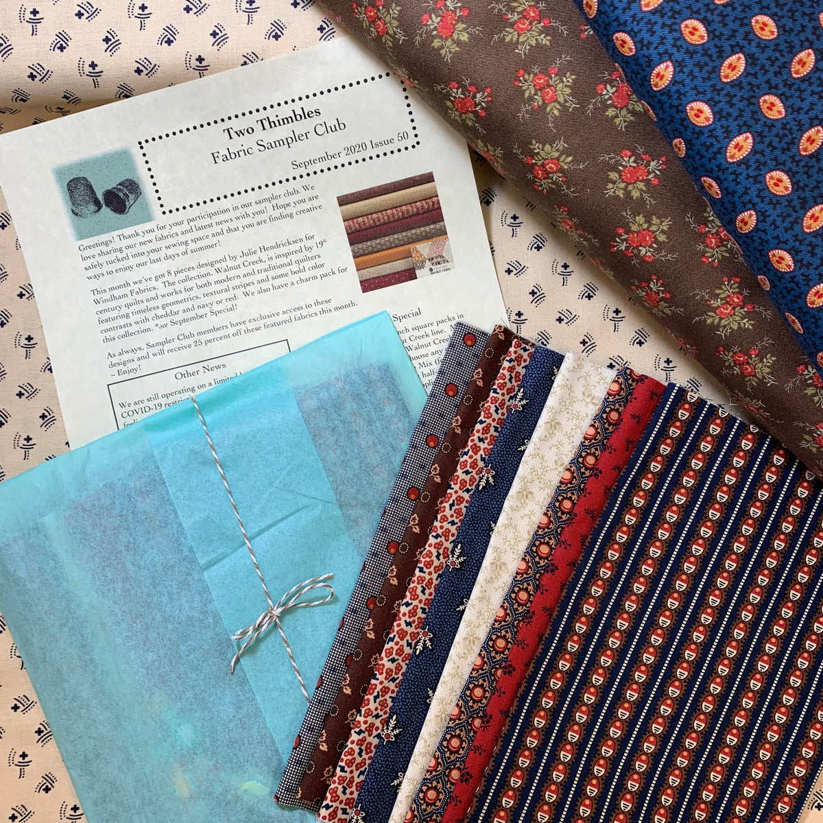 Fabric Sampler Monthly Subscription – Two Thimbles